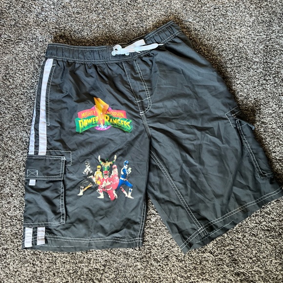 okanu surf | Swim | Mighty Morphin Power Ranger Charcoal And White Swim ...